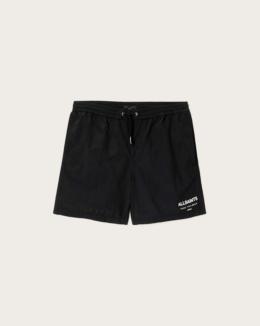 Underground Slim Fit Swim Shorts Jet Black | ALLSAINTS Canada